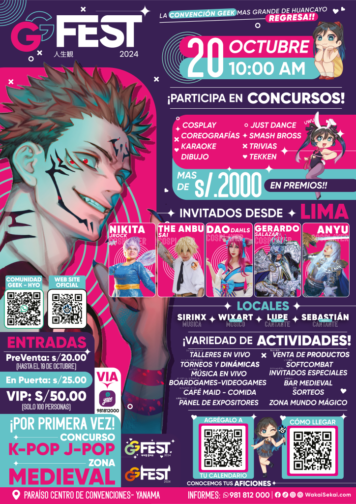 GG Fest 2024 - La Convención Geek más grande en Huancayo